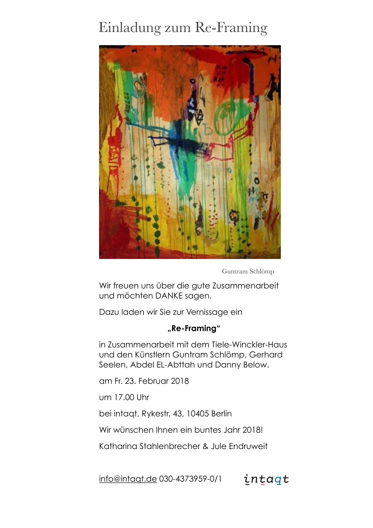 Ausstellungen - intaqt - Institut für Transaktionsanalyse & Mediation Ausstellungen - intaqt - Institut für Transaktionsanalyse & Mediation